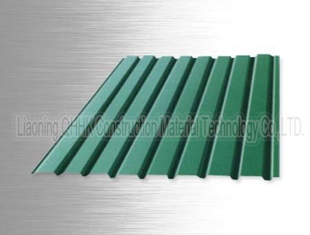 Corrugated metal wall panels, color coated steel roof panels