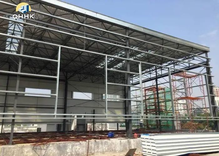 Custom Steel Structure Buildings With Steel Color Sheet Roof / Wall Panel