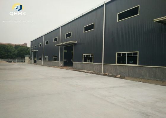 Hot Rolled Steel Portal Frame Construction , Steel Prefabricated ...